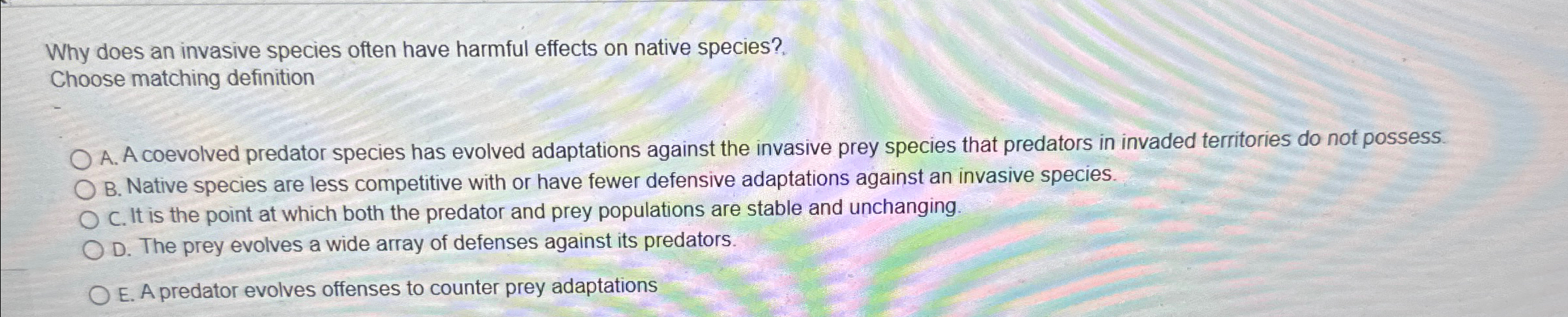 Solved Why does an invasive species often have harmful | Chegg.com