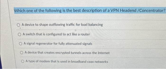 Solved Which one of the following is the best description of | Chegg.com
