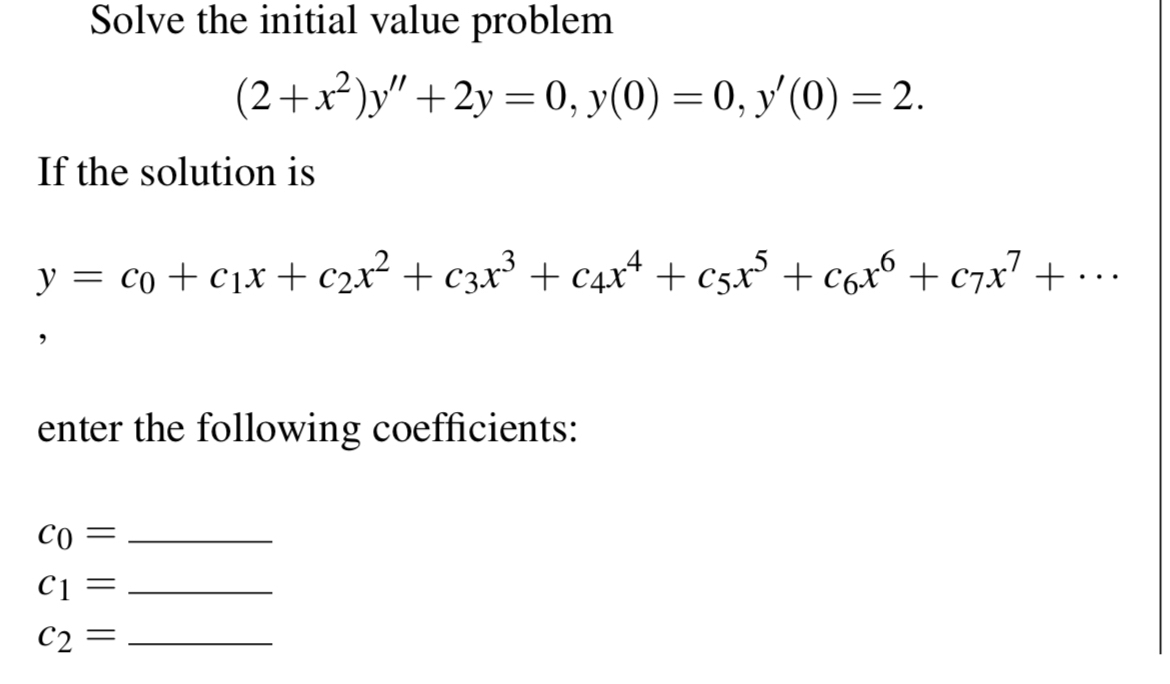 Solved Solve the initial value | Chegg.com