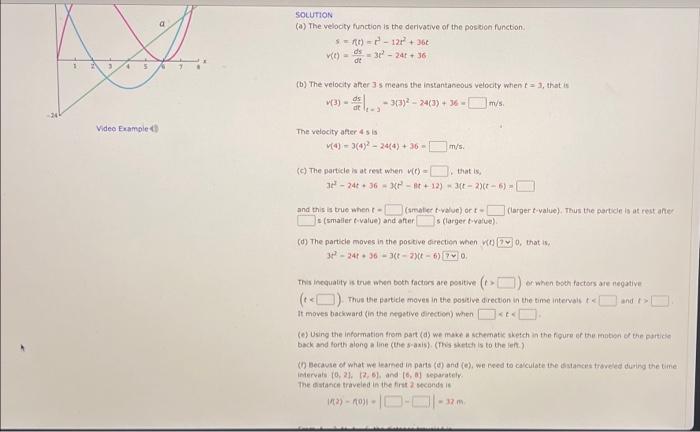 Solved EXAMPLE 9 The position of a particle is given by the | Chegg.com