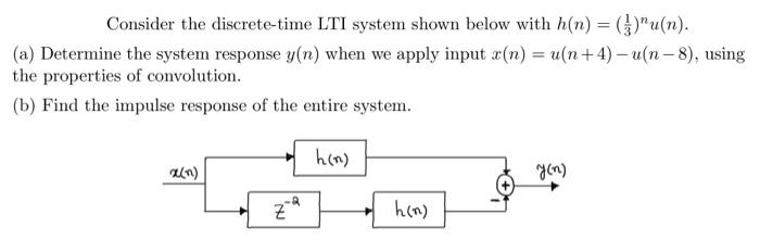 Solved Consider the discrete-time LTI system shown below | Chegg.com