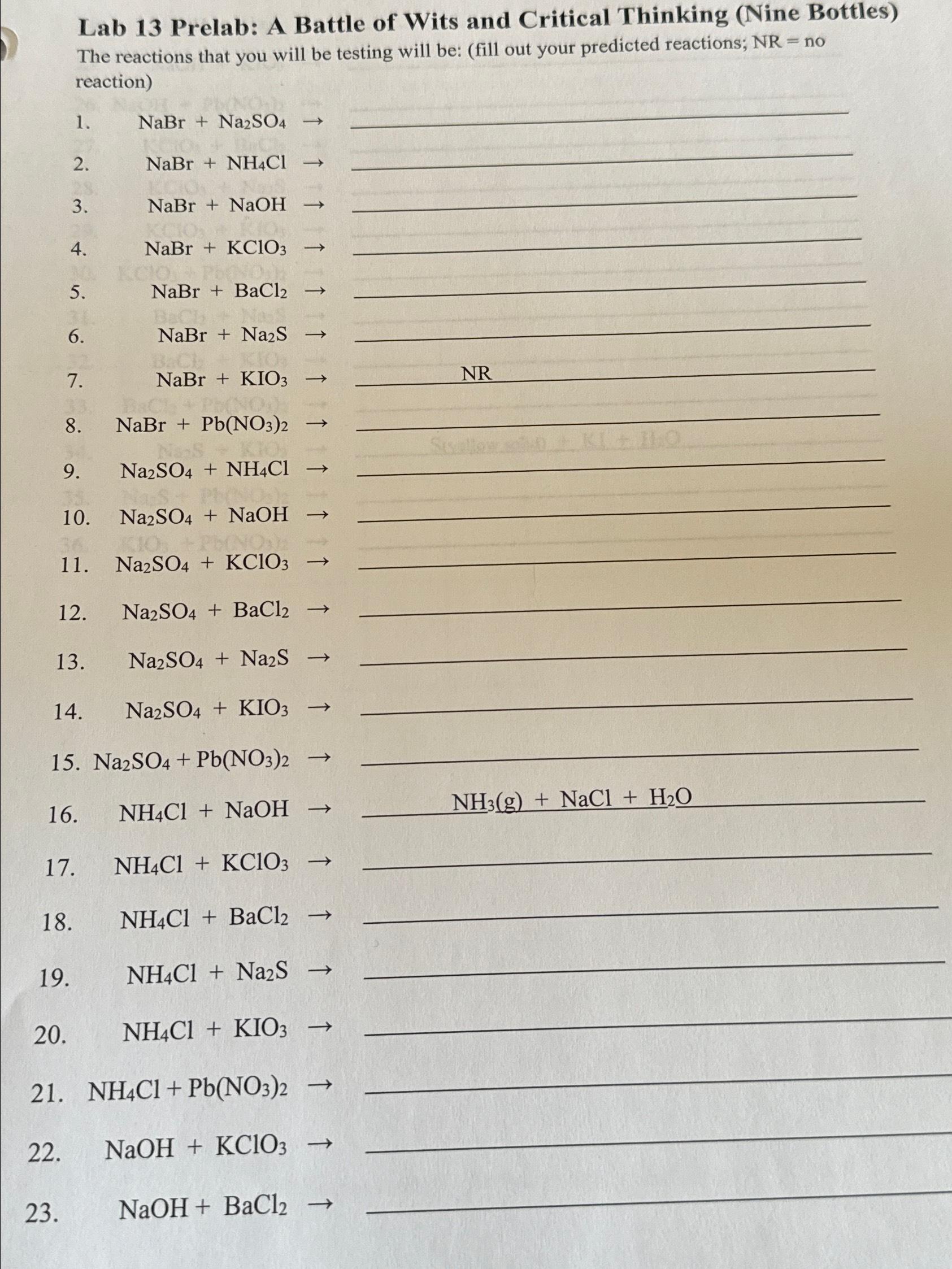 Solved Lab 13 ﻿Prelab: A Battle of Wits and Critical | Chegg.com