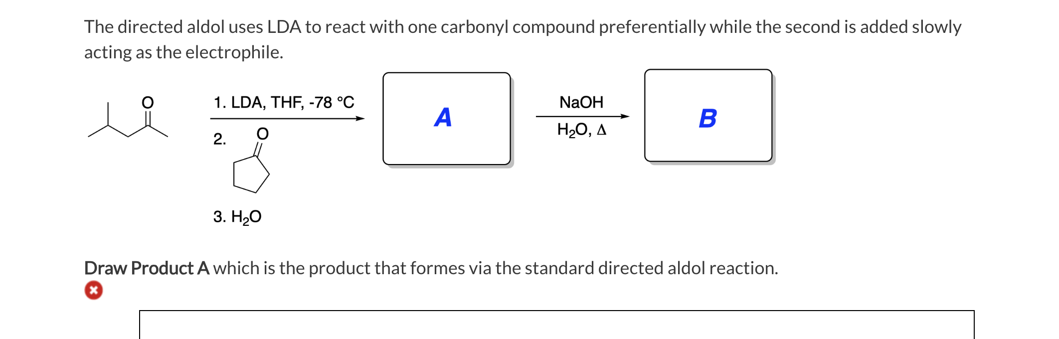 Solved The directed aldol uses LDA to react with one | Chegg.com
