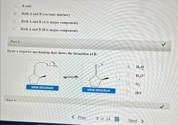 Solved This is a two part question based on the reaction | Chegg.com
