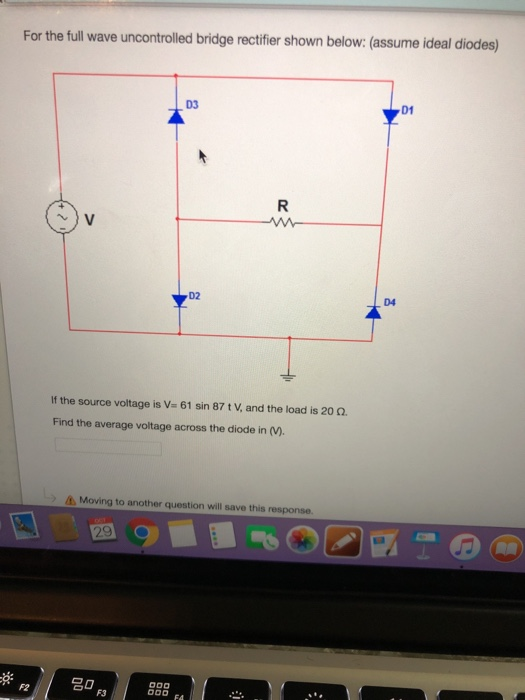 Solved estion 5 For the full wave uncontrolled bridge | Chegg.com