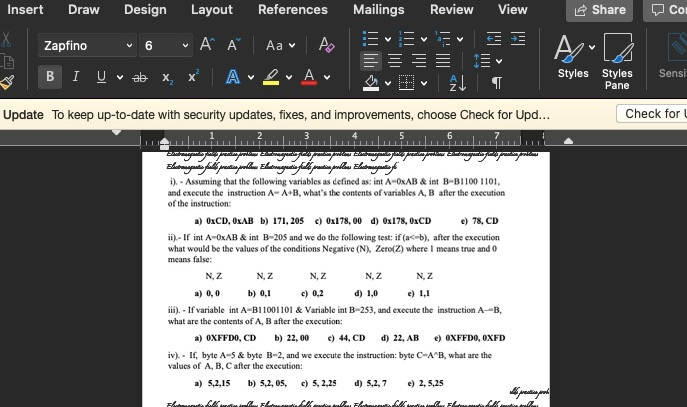 Solved Insert Draw Design Layout References Mailings Review | Chegg.com