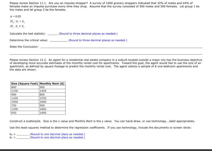 Solved Please review Section 11.1. Are you an impulse | Chegg.com