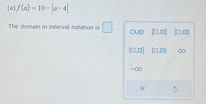 Solved Write the domain in interval notation. (a) | Chegg.com