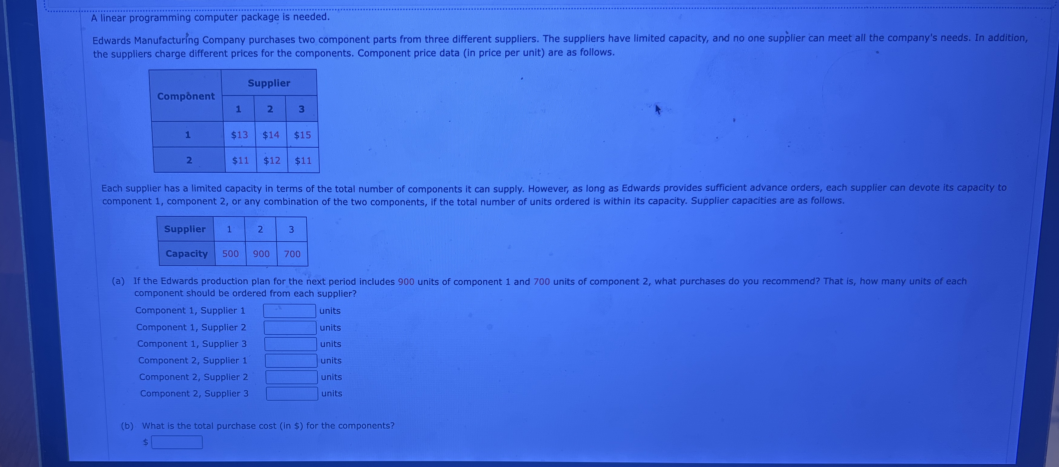 Solved A linear programming computer package is | Chegg.com