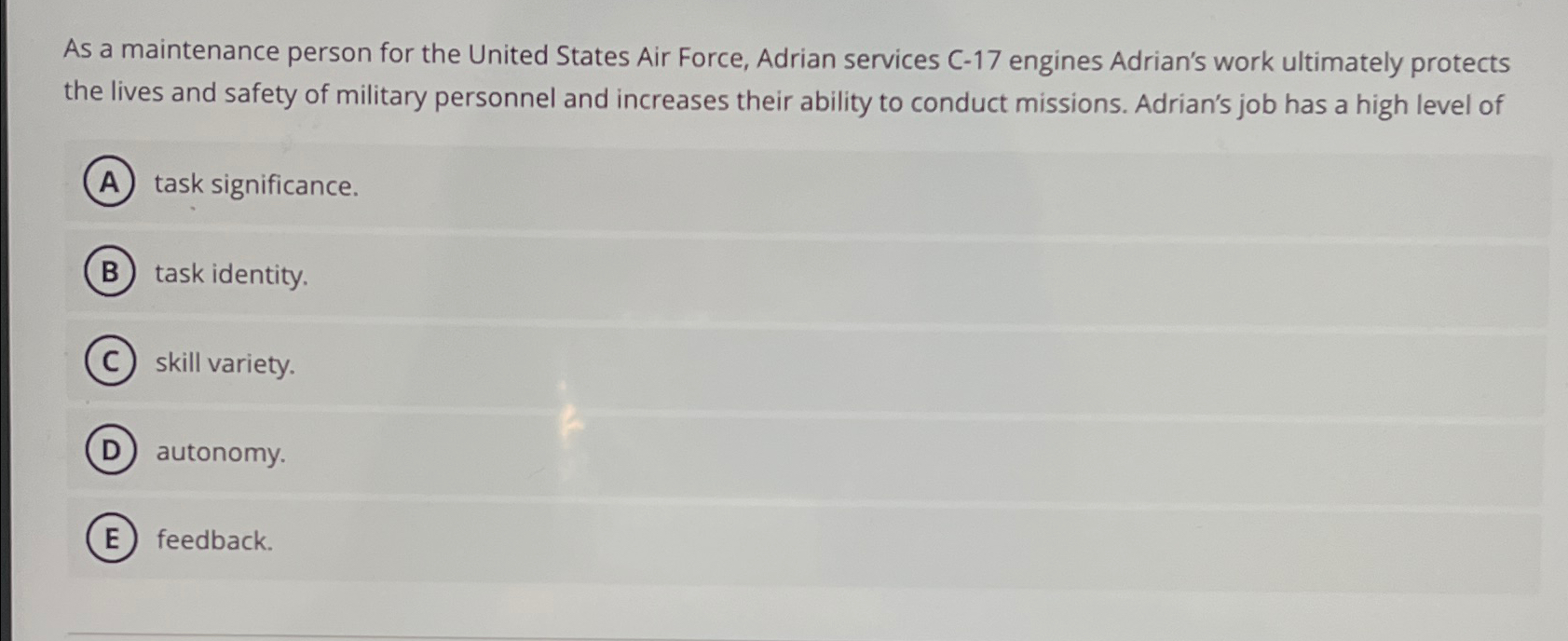 Solved As a maintenance person for the United States Air | Chegg.com