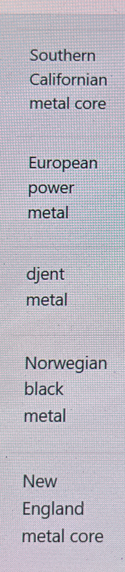 Solved SouthernCalifornianmetal coreEuropean power | Chegg.com