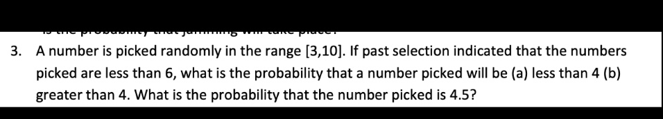 A number is picked randomly in the range 3,10. ﻿If | Chegg.com