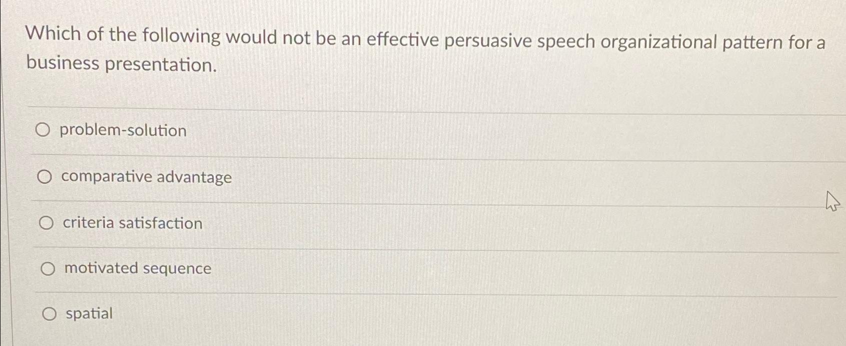 Solved Which of the following would not be an effective | Chegg.com