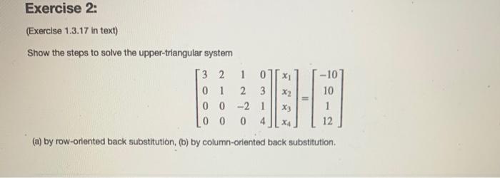 Solved Exercise 2: (Exercise 1.3.17 in text) Show the steps | Chegg.com