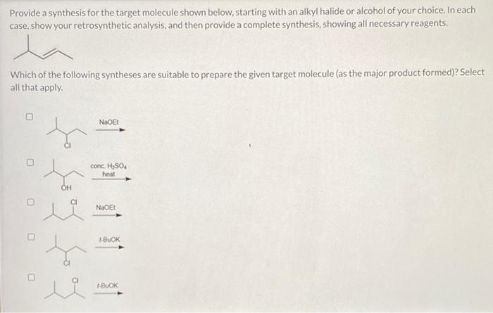 Solved Provide a synthesis for the target molecule shown | Chegg.com