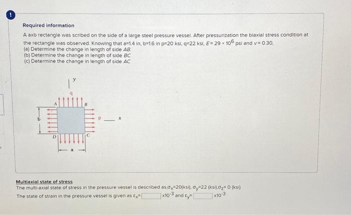 Solved Required information A axb rectangle was scribed on | Chegg.com