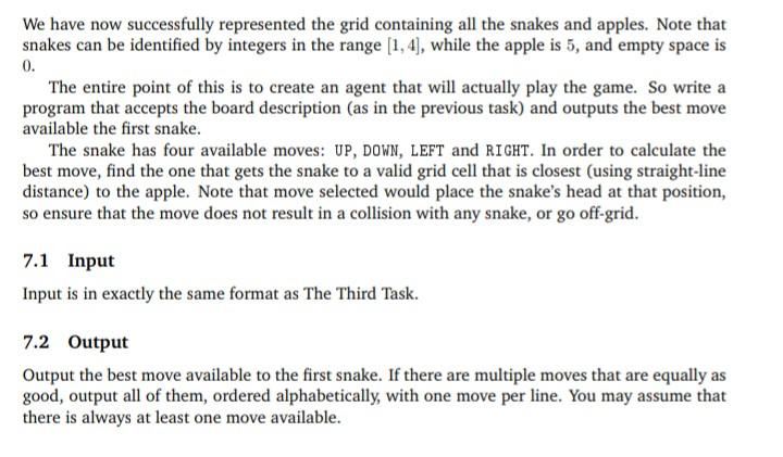 Solved Please help me write a code for snake'sgame game. The | Chegg.com
