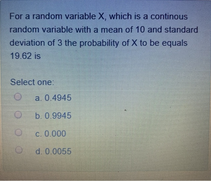 Solved For A Random Variable X Which Is A Continous Random 2035