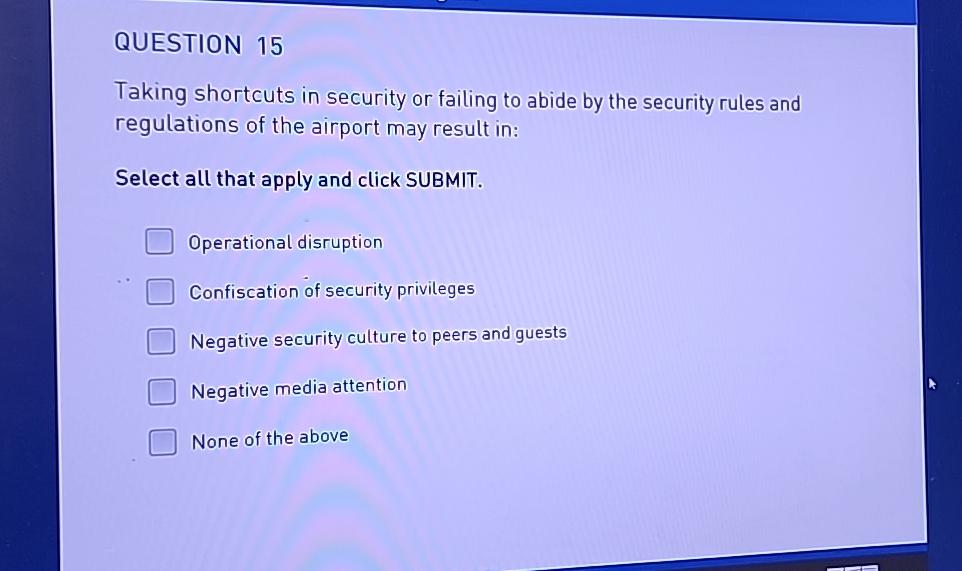 Solved QUESTION 15Taking shortcuts in security or failing to | Chegg.com