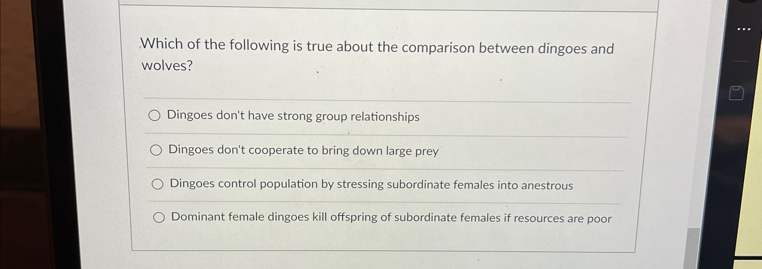 Solved Which of the following is true about the comparison | Chegg.com