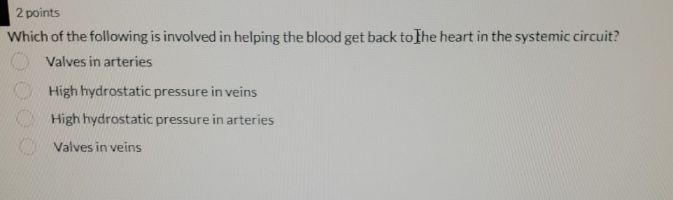 Solved 2 ﻿pointsWhich of the following is involved in | Chegg.com