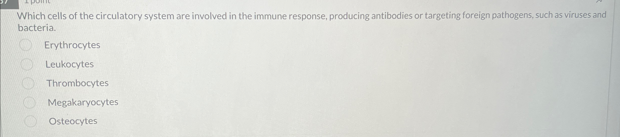 Solved Which cells of the circulatory system are involved in | Chegg.com