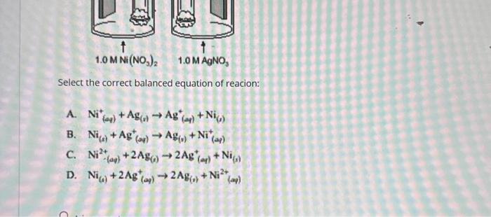 Solved Select the correct balanced equation of reacion: A. | Chegg.com