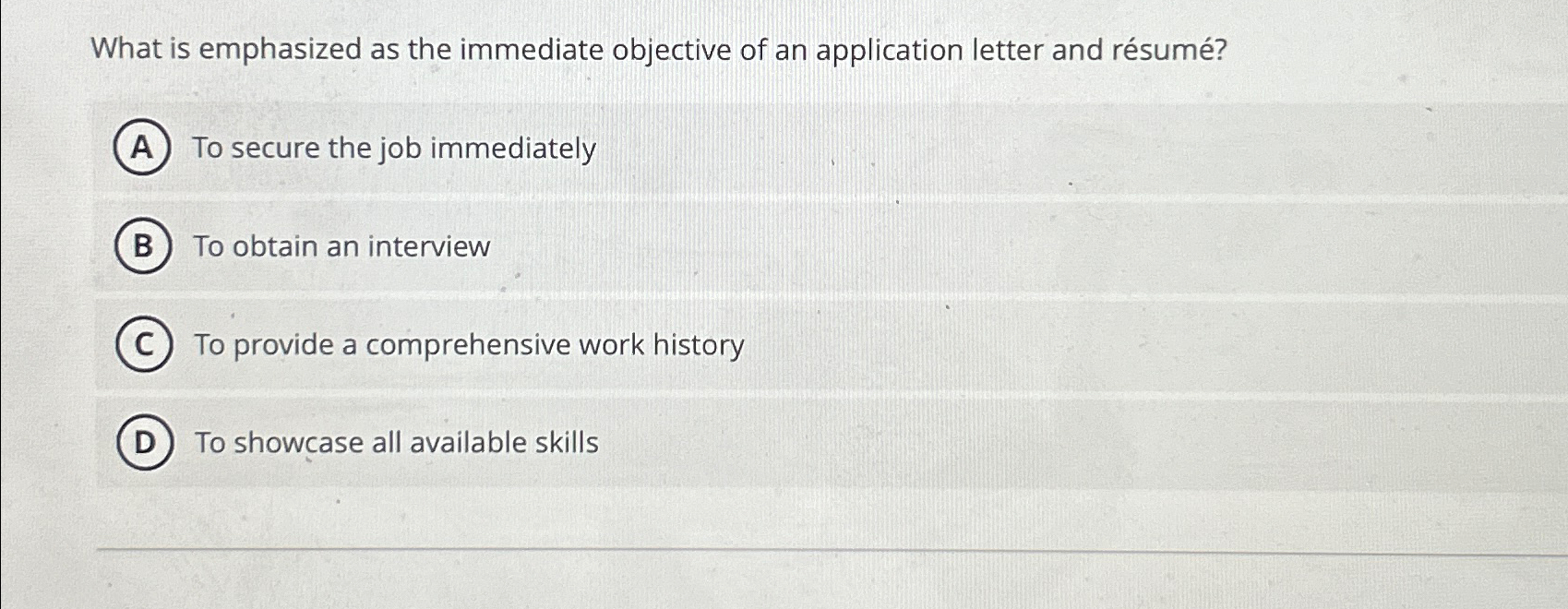 Solved What is emphasized as the immediate objective of an | Chegg.com