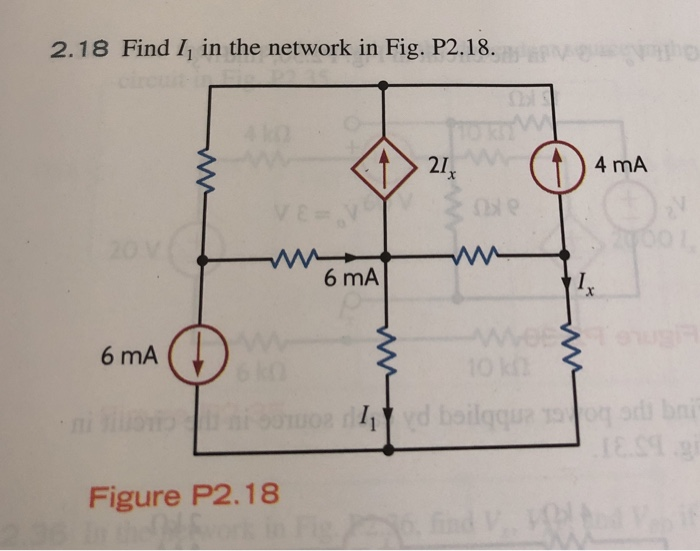 Solved 2.18 Find I, in the network in Fig. P2.18. 21, 4 mA 6 | Chegg.com