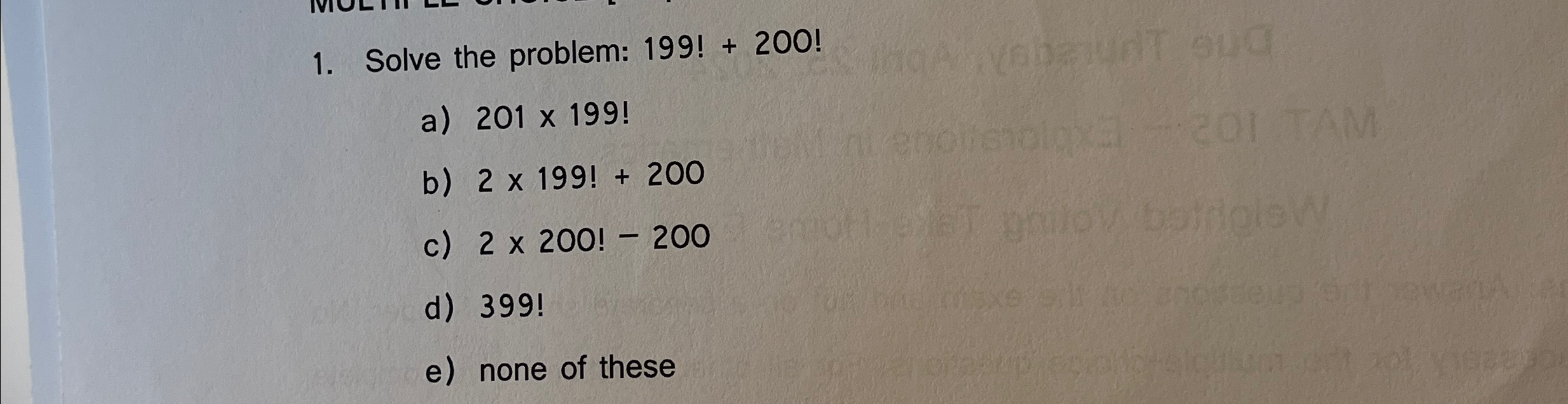 Solved Solve the problem: | Chegg.com