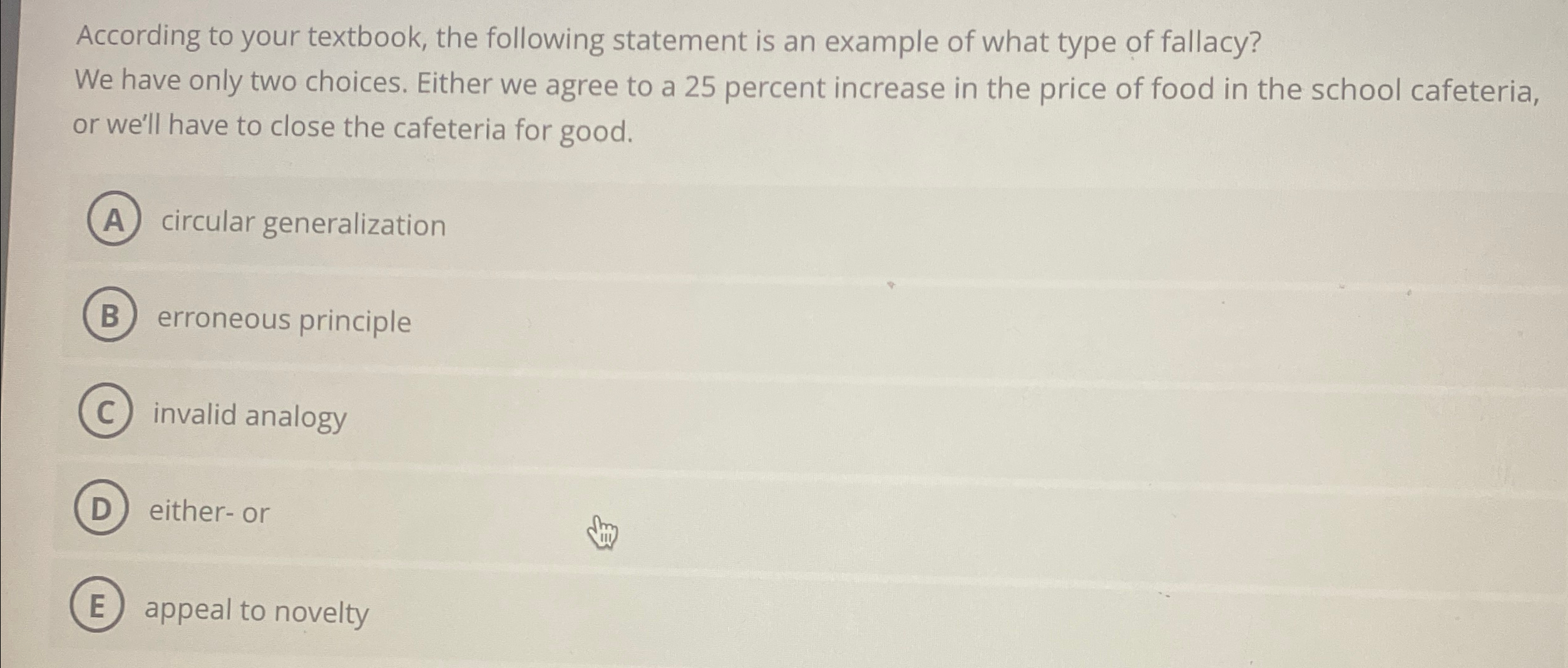 Solved According to your textbook, the following statement | Chegg.com