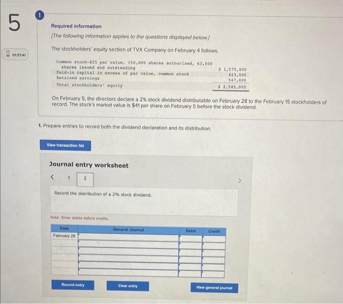 Solved Required information [The following information | Chegg.com