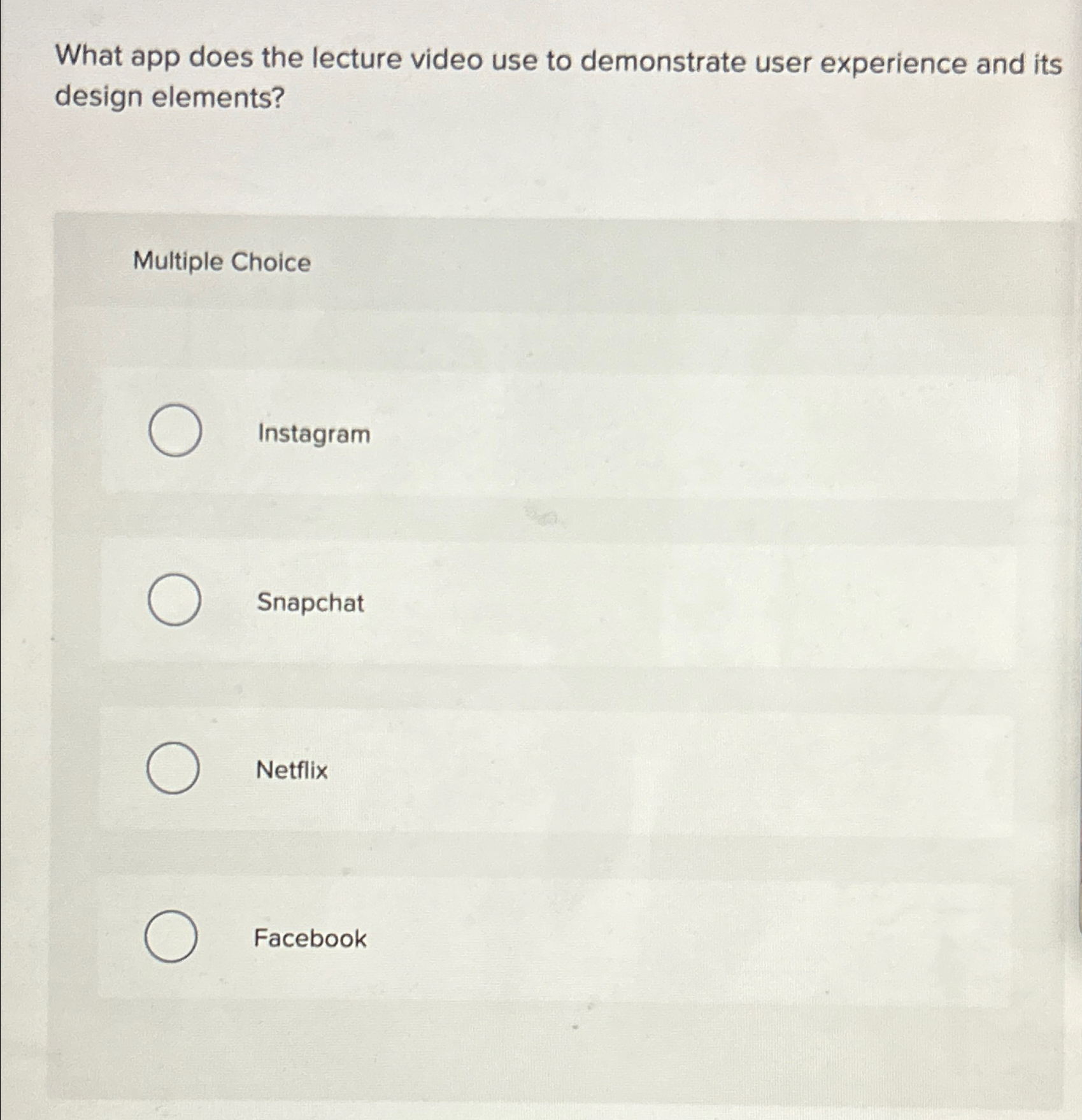 Solved What app does the lecture video use to demonstrate | Chegg.com
