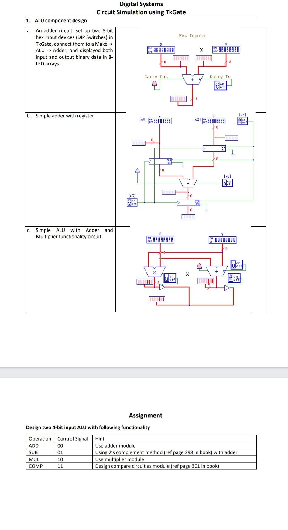 Solved Digital Systems Circuit Simulation using TkGate 1. | Chegg.com