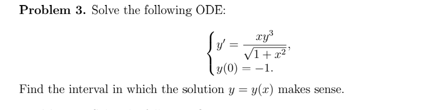 Solved Problem 3. ﻿Solve the following | Chegg.com