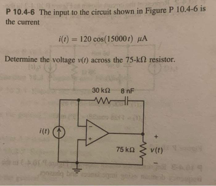 Solved P 10.4-6 The input to the circuit shown in Figure P | Chegg.com