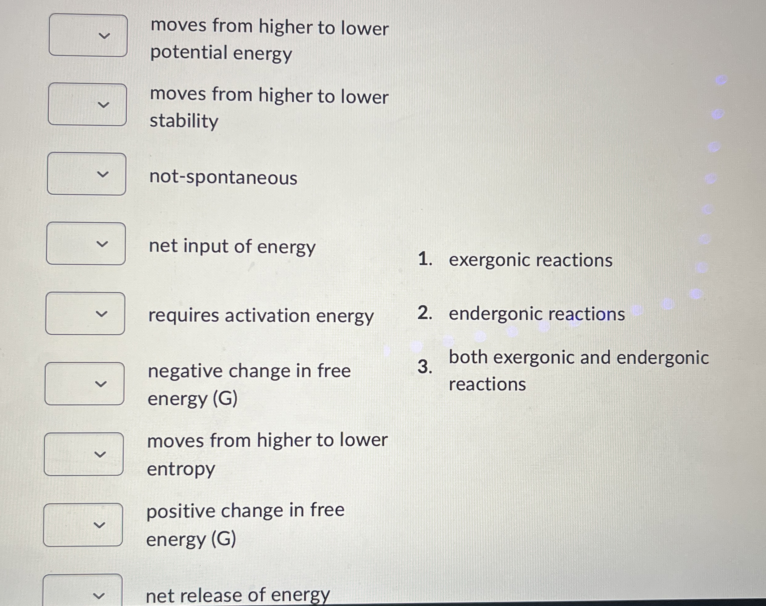 Solved ﻿moves from higher to lower potential energymoves | Chegg.com