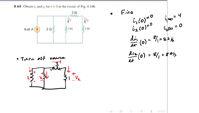 Solved 8.60 ﻿Obtain i1 ﻿and i2 ﻿for t>0 ﻿in the circuit of | Chegg.com