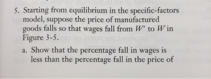 Solved 5. Starting from equilibrium in the | Chegg.com