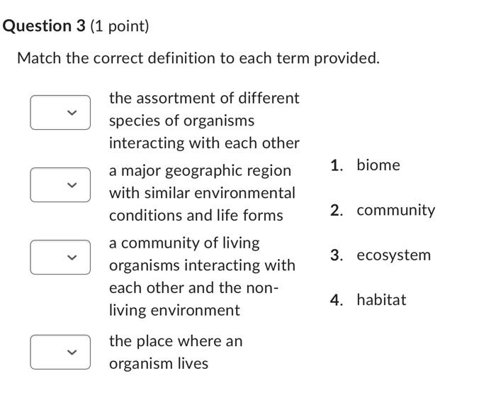 Solved Place the following terms in order from smallest (1) | Chegg.com