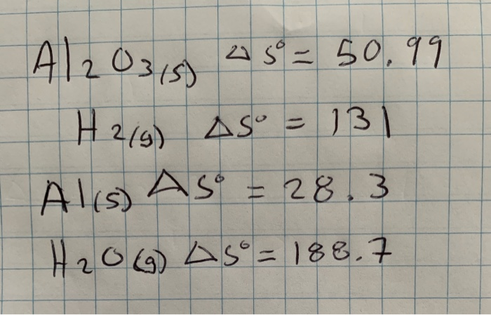 Solved Calculate the standard entropy change of the | Chegg.com