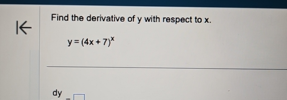 Solved Find the derivative of y ﻿with respect to | Chegg.com