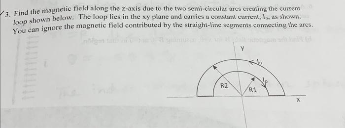 Solved 3. Find the magnetic field along the z-axis due to | Chegg.com