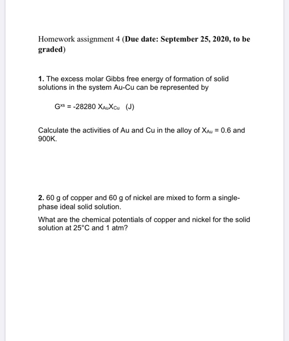 Solved Homework assignment 4 (Due date: September 25, 2020, | Chegg.com