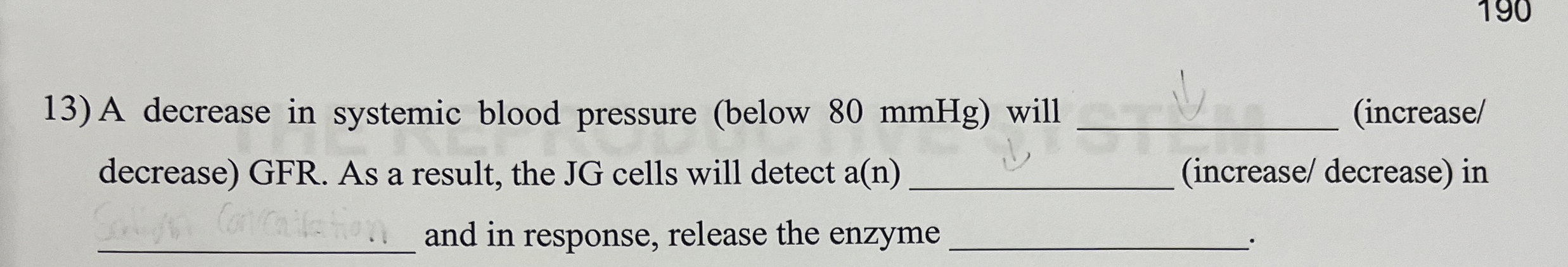 Solved A decrease in systemic blood pressure (below 80mmHg ) | Chegg.com