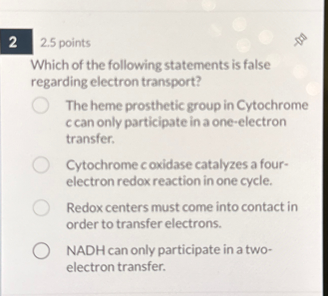 Solved 2.5 ﻿pointsWhich of the following statements is false | Chegg.com