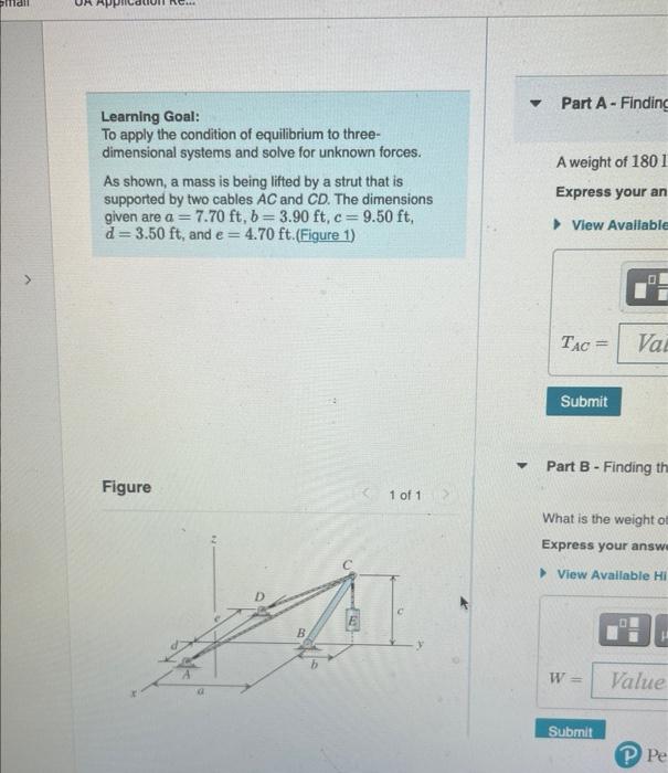 Solved Learning Goal: To apply the condition of equilibrium | Chegg.com