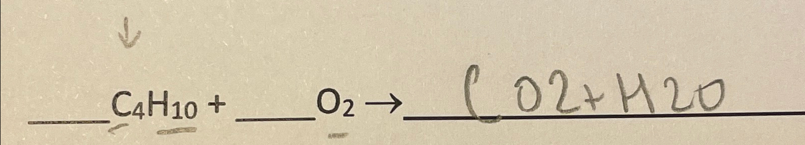 Solved C4H10+,O2→,CO2+H2O | Chegg.com