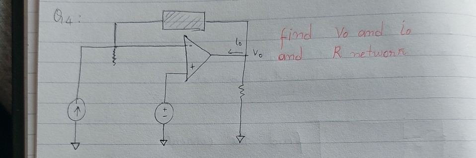 Q4 ﻿:find V0 ﻿and io and R ﻿network | Chegg.com