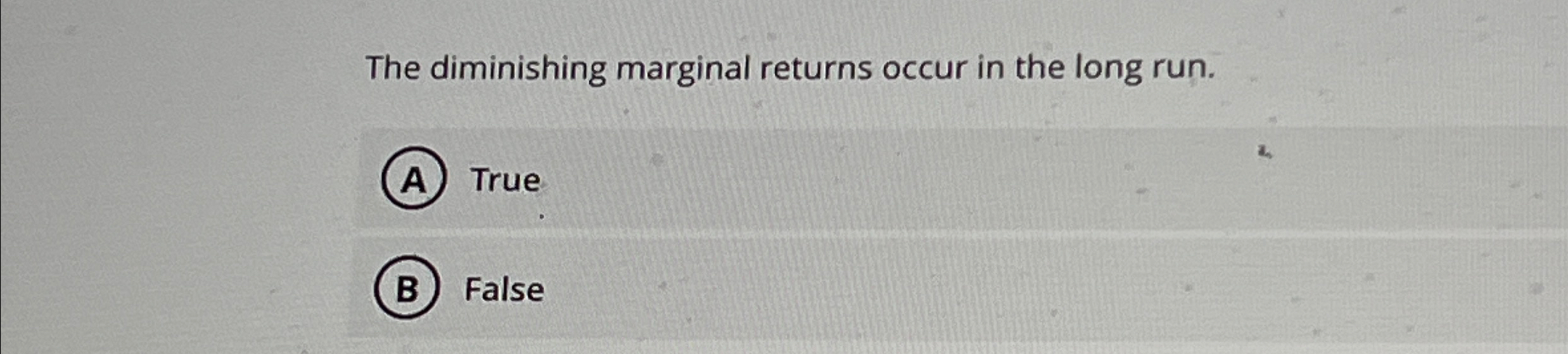 Solved The diminishing marginal returns occur in the long | Chegg.com
